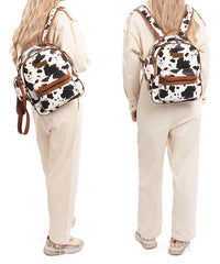 Wrangler Cow Print Backpack - Montana West – Montana West World